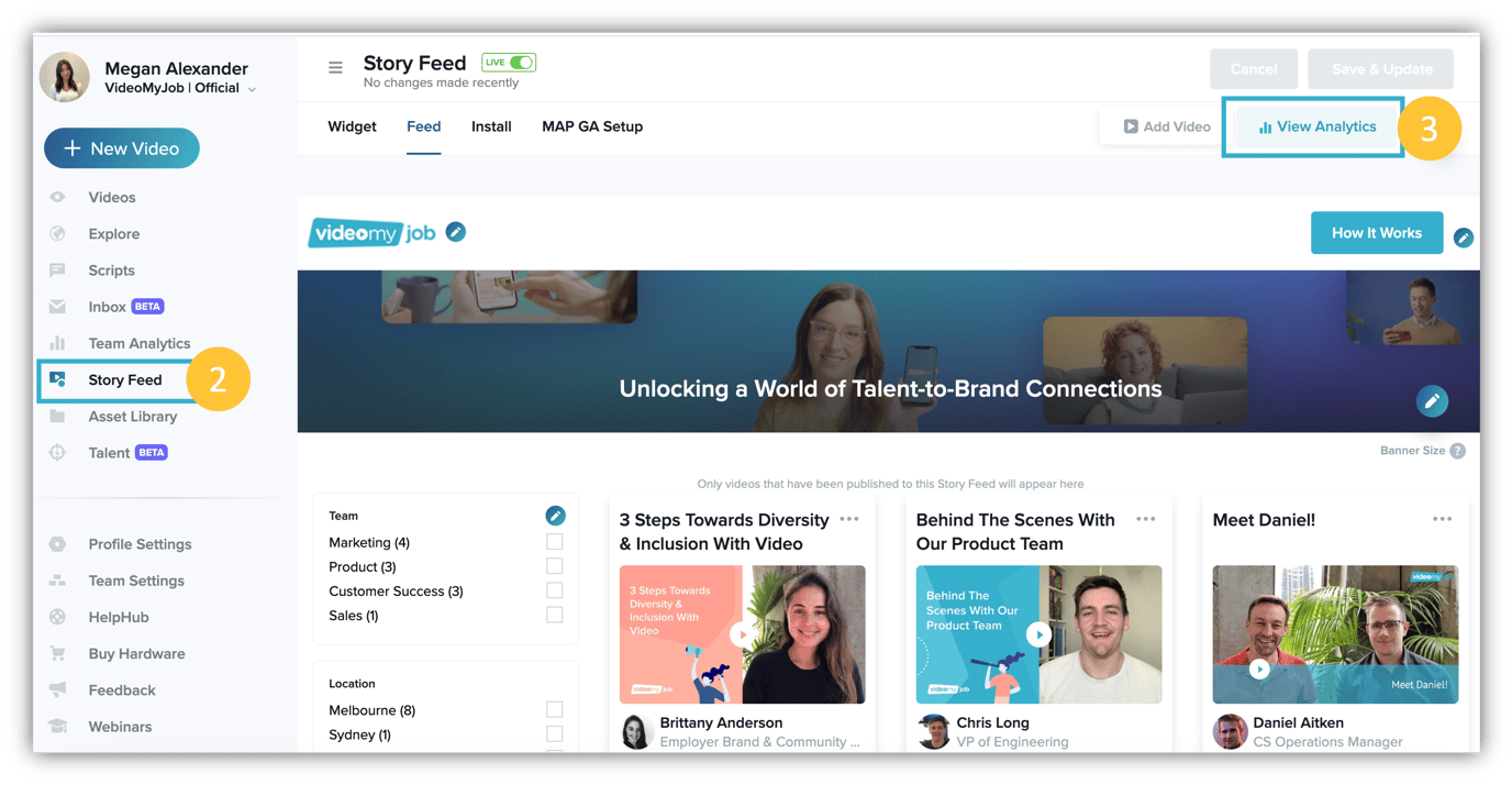 How to Navigate Story Feed Analytics